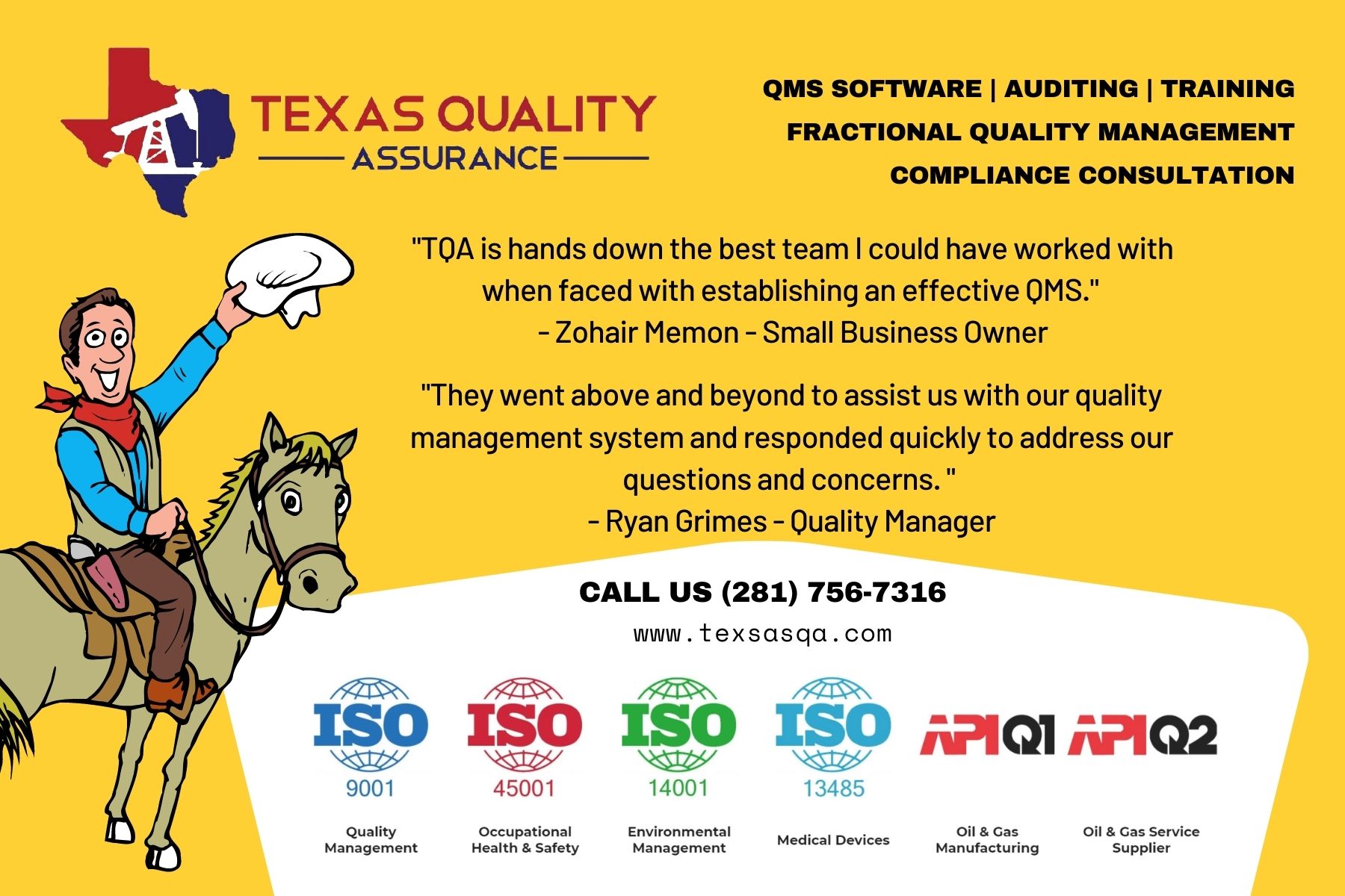 QMS Support | TQA Cloud Software | Texas Quality Assurance